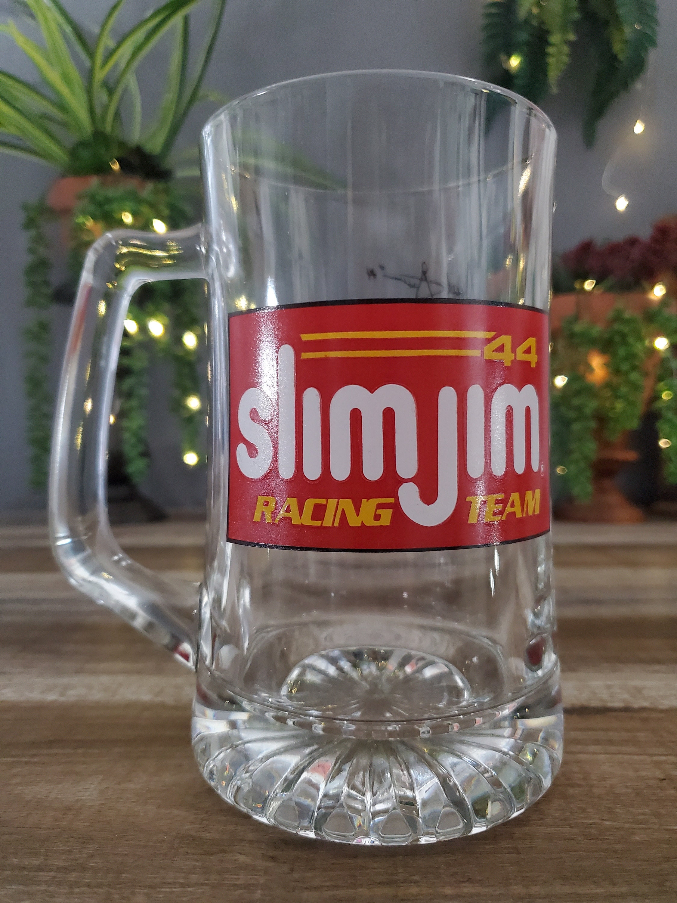 Slim Jim Racing Team Beer Mug Nascar Slim Jim Racing Glass Etsy