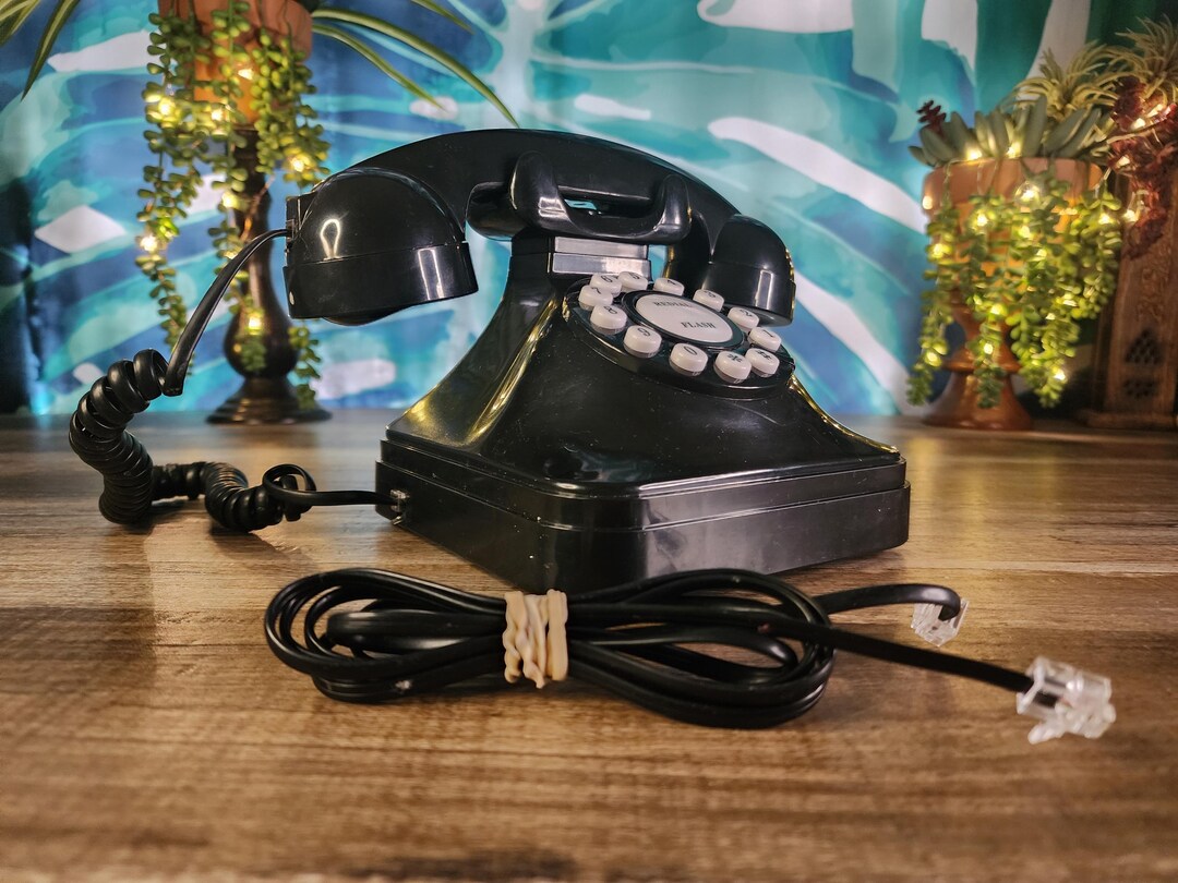 Vintage Style Black Multi-function Landline Phone, Retro Corded Home ...