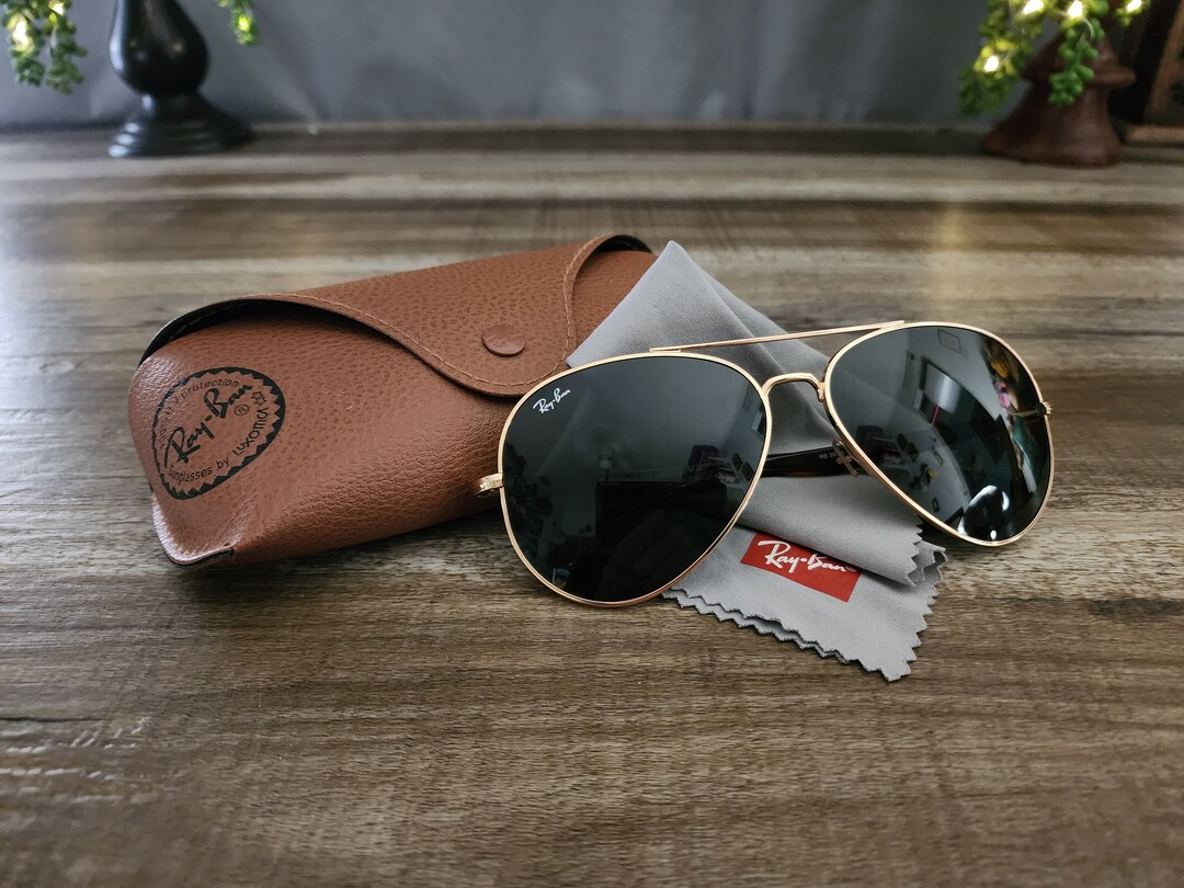 Vintage Ray Ban Aviator Style Sunglasses, Luxotica RB 3875 Ray Ban ...