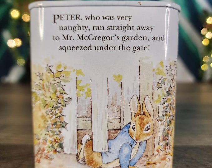 Beatrix Potter's Story of Peter Rabbit Tin Coin Bank, Peter Rabbit ...