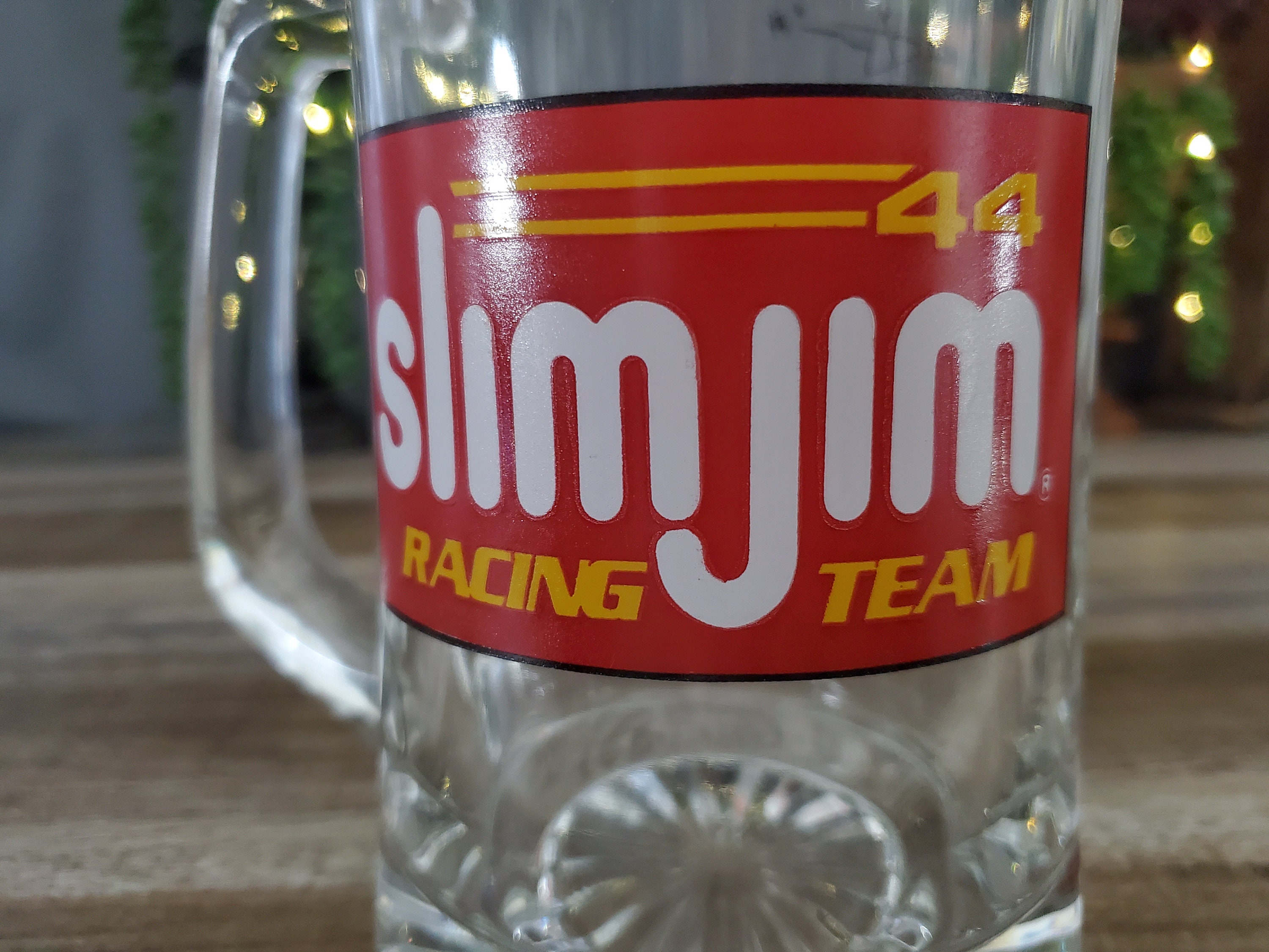 Slim Jim Racing Team Beer Mug Nascar Slim Jim Racing Glass Etsy
