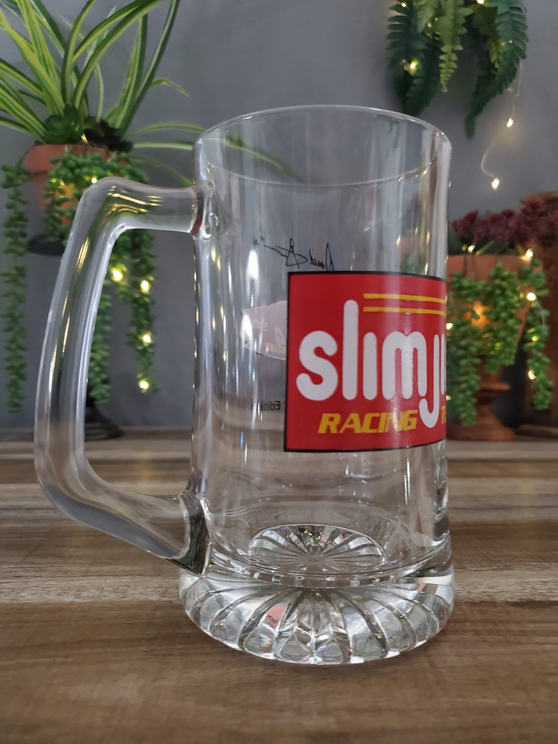Slim Jim Racing Team Beer Mug Nascar Slim Jim Racing Glass Etsy