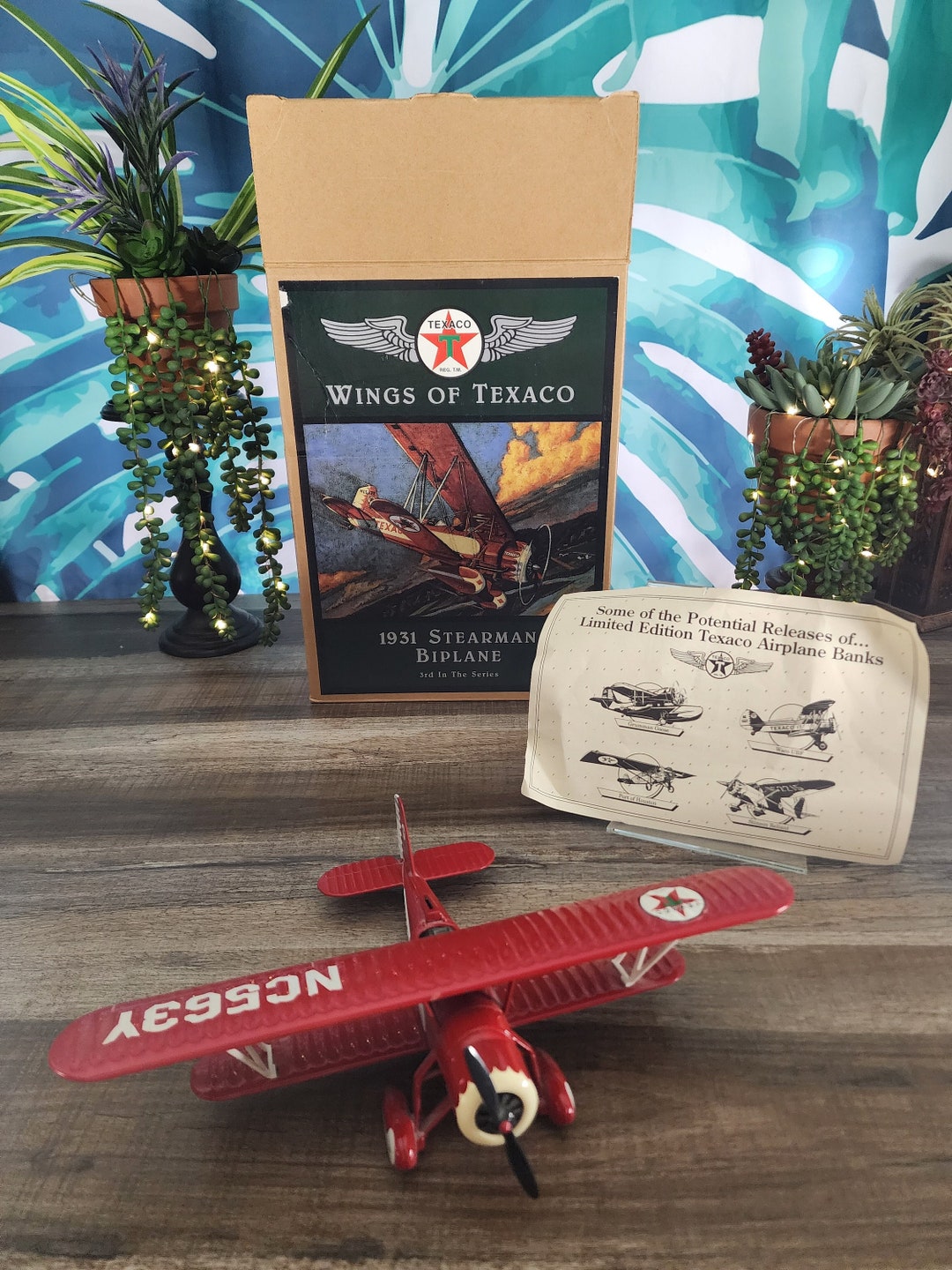 Vintage Texaco Stearman Biplane Replica: 1931 Ertl Collectible - Etsy