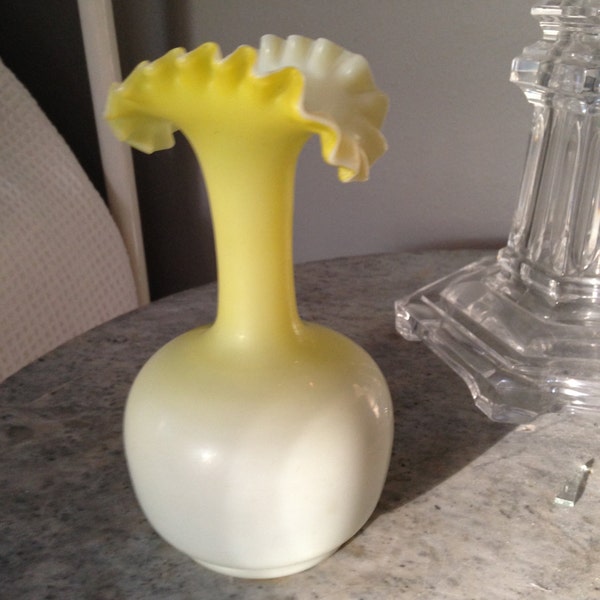 Ruffled Glass Vase - Etsy