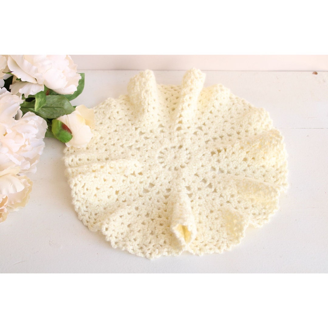 Vintage 1960s Doily Crochet Yellow Yarn Doily Woven Knit - Etsy
