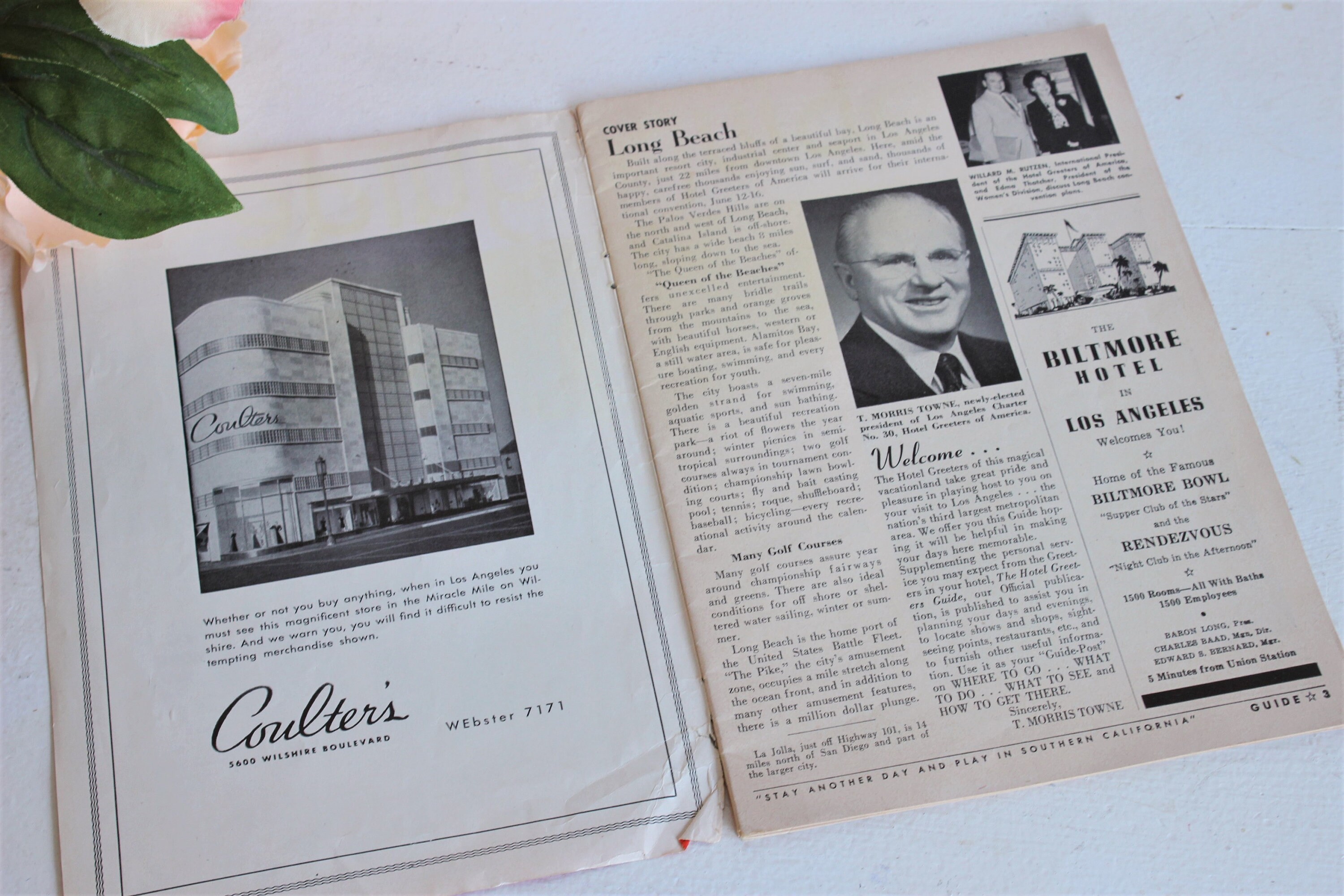 Vintage 1940s Hotel Greeters Guide 1949 Southern California Tourist ...