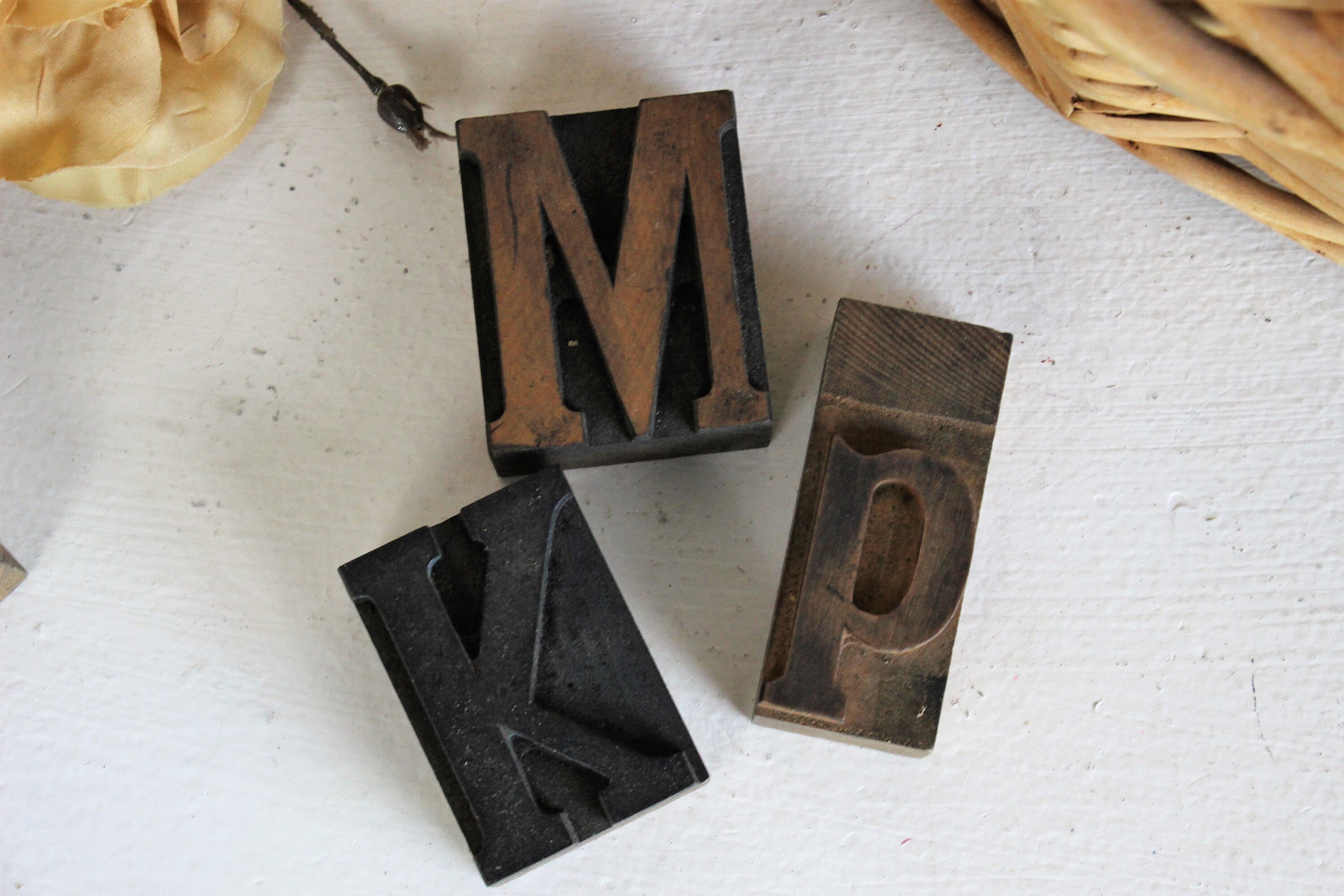 Vintage Letterpress Printing Press Letters / Pick Your Letters | Etsy