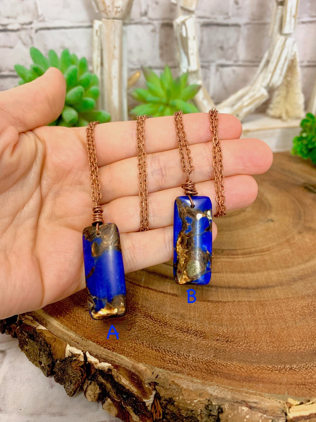 Sea Sediment Jasper Necklace: Wire Wrapped Bornite Pendant - Etsy