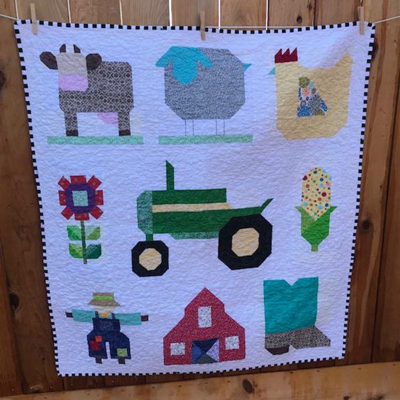 Tractor Toddler Quilt - Etsy