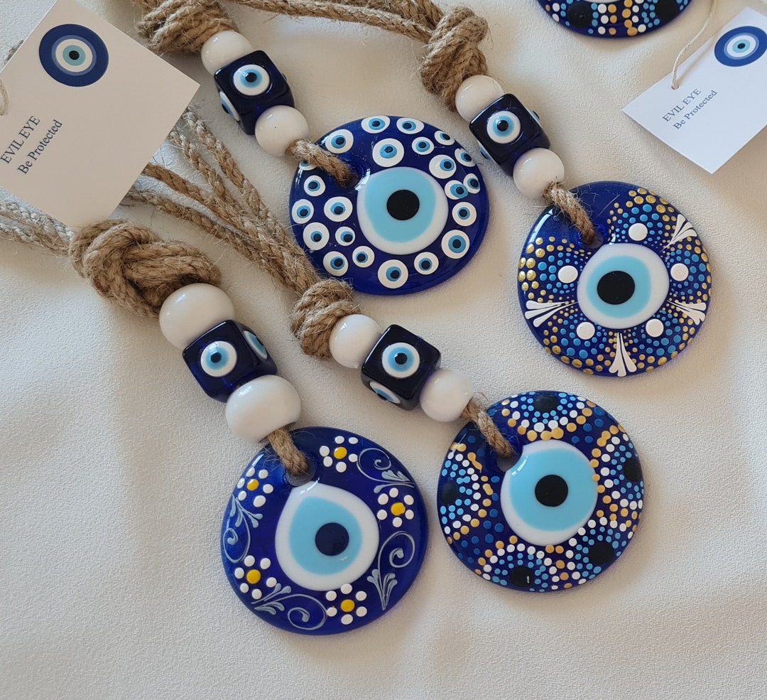 Evil Eye Wall Hanging,hand Painted Evil Eye,protection Gifts,new Home ...