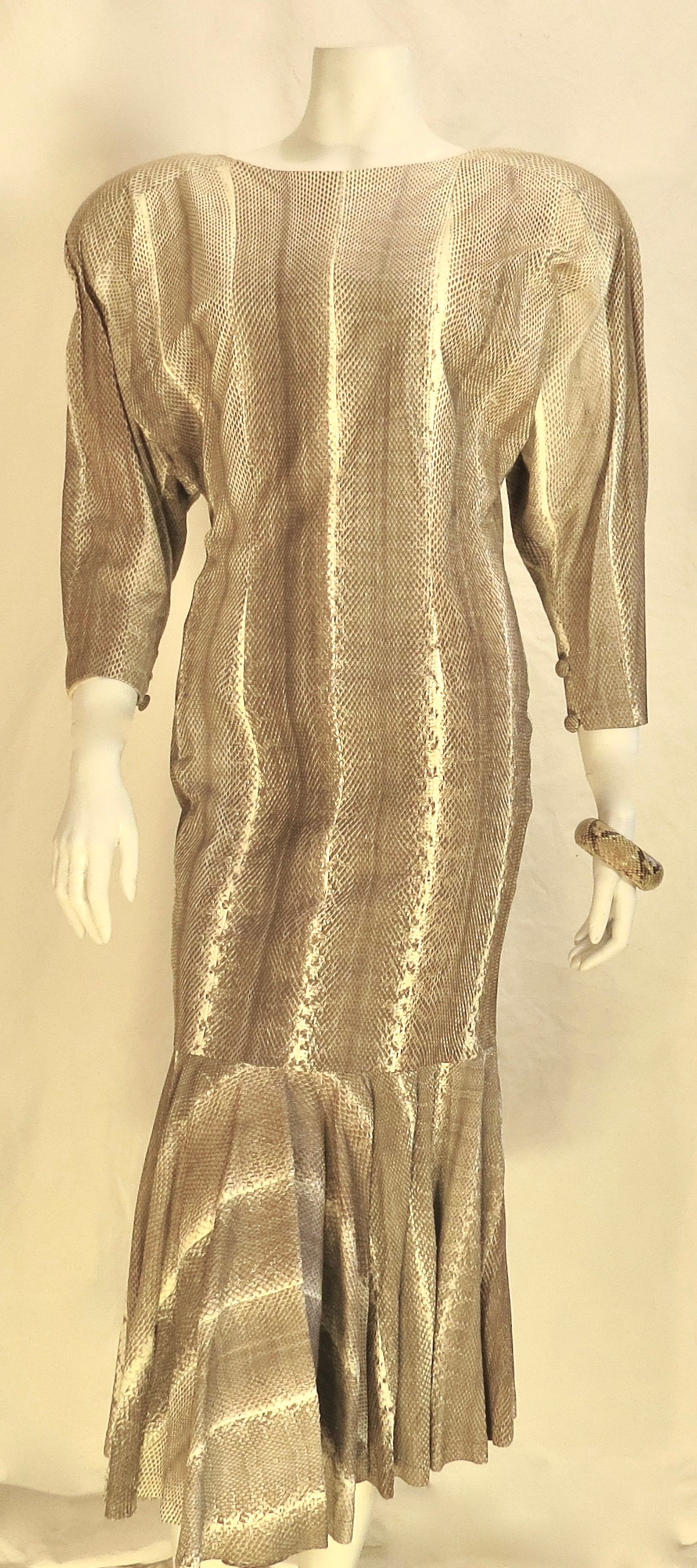 Incredible 1980's Real Snake skin Dress | Etsy