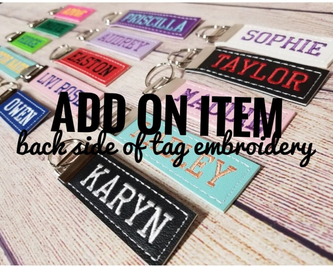 Add on Item: Back Side Embroidery for Tags - Etsy