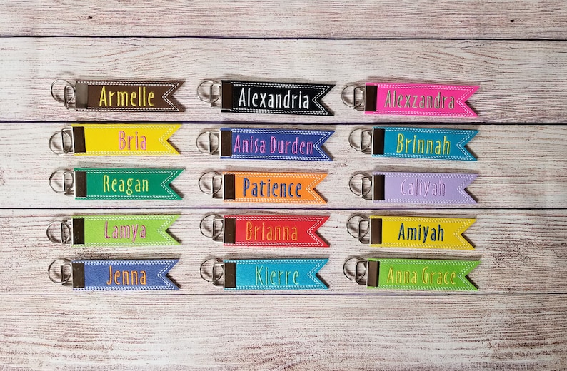 Flag Tag: Personalized Name Keychain/ Label / Bookbag Tag | Etsy