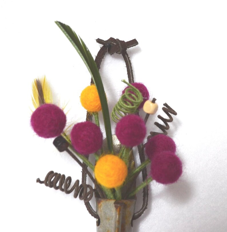 Maple Syrup Spile With Cranberry and Yellow Felted Berries - Etsy