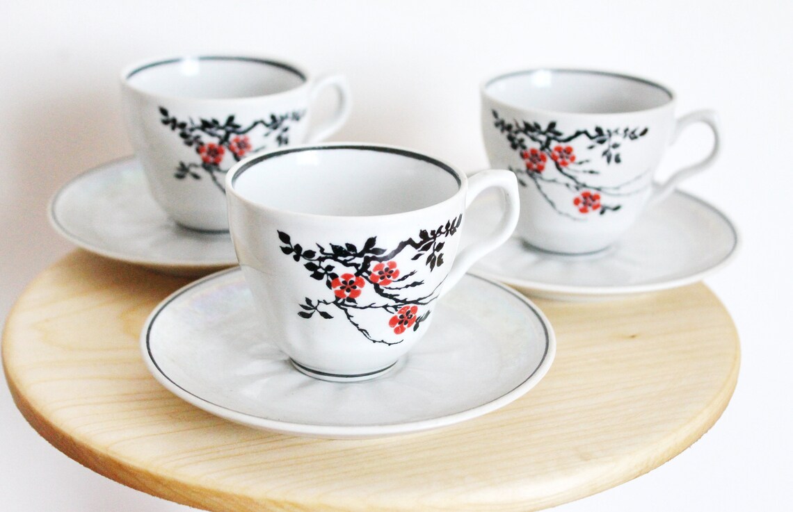 Lovely Rare Soviet Vintage Tea Set Soviet Porcelain Service - Etsy