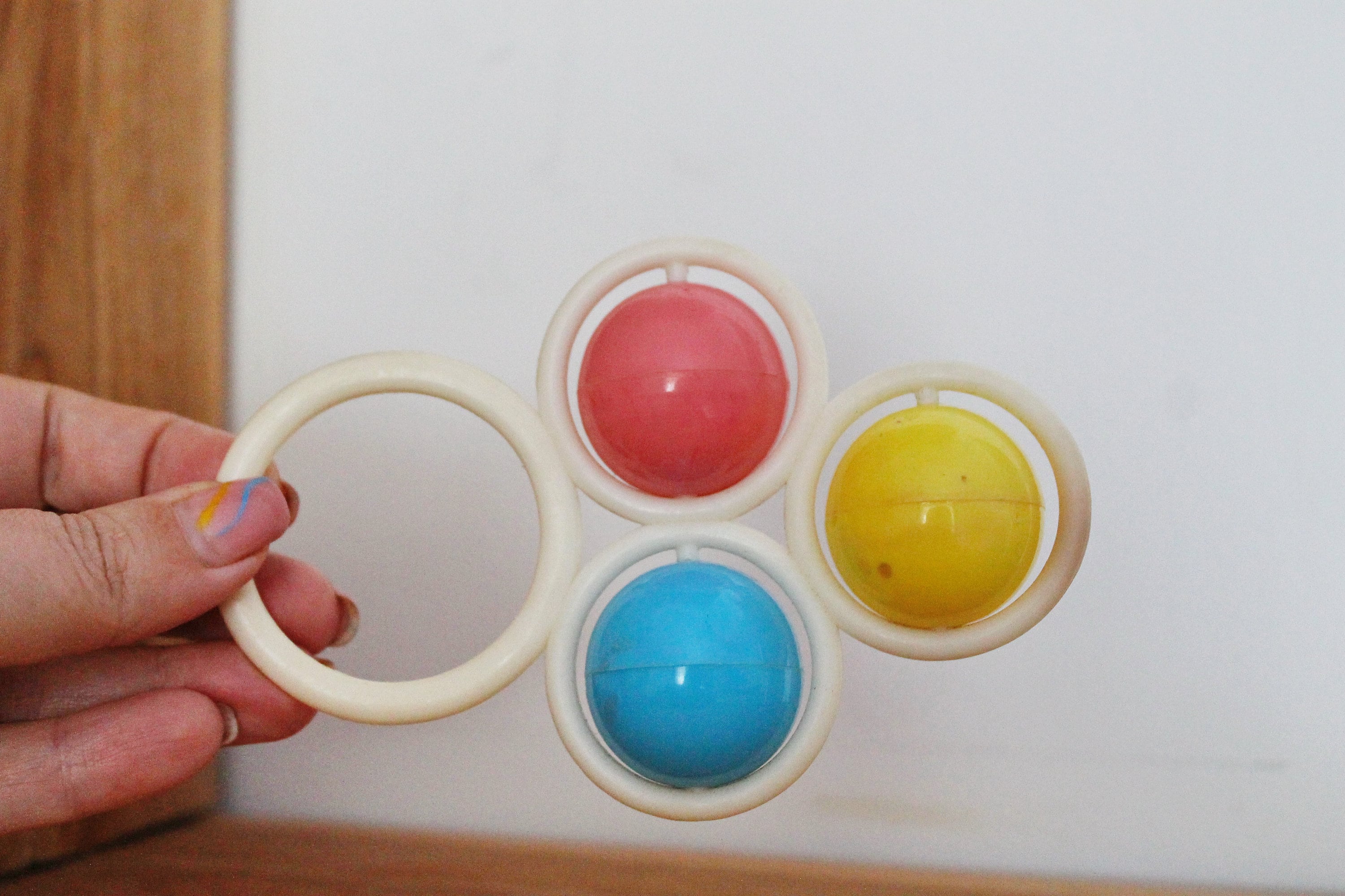 Soviet Vintage Baby Rattle 5 Inches With Three Bubbles Soviet Toy ...