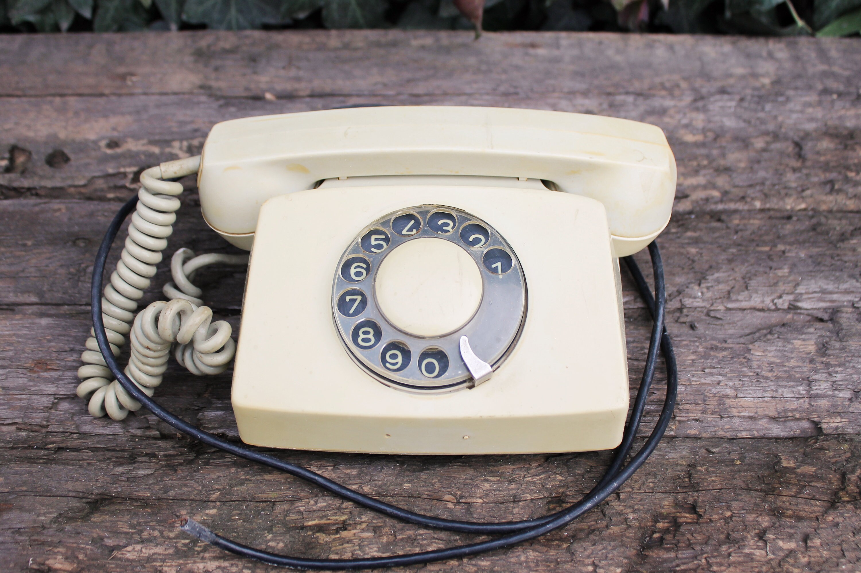 Vintage Soviet Beige Rotary Telephone - Circle Dial Rotary Phone ...