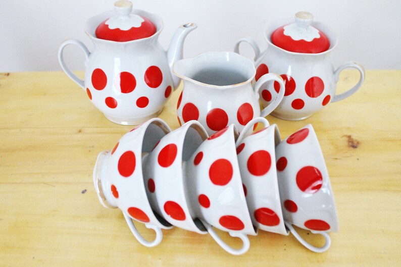 Lovely Rare Soviet Vintage Tea Set Soviet Porcelain Service - Etsy