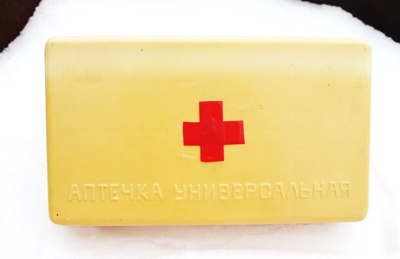 Vintage USSR Medicine First Aid Kit 9.4 Inches - Medical Box - Medical ...