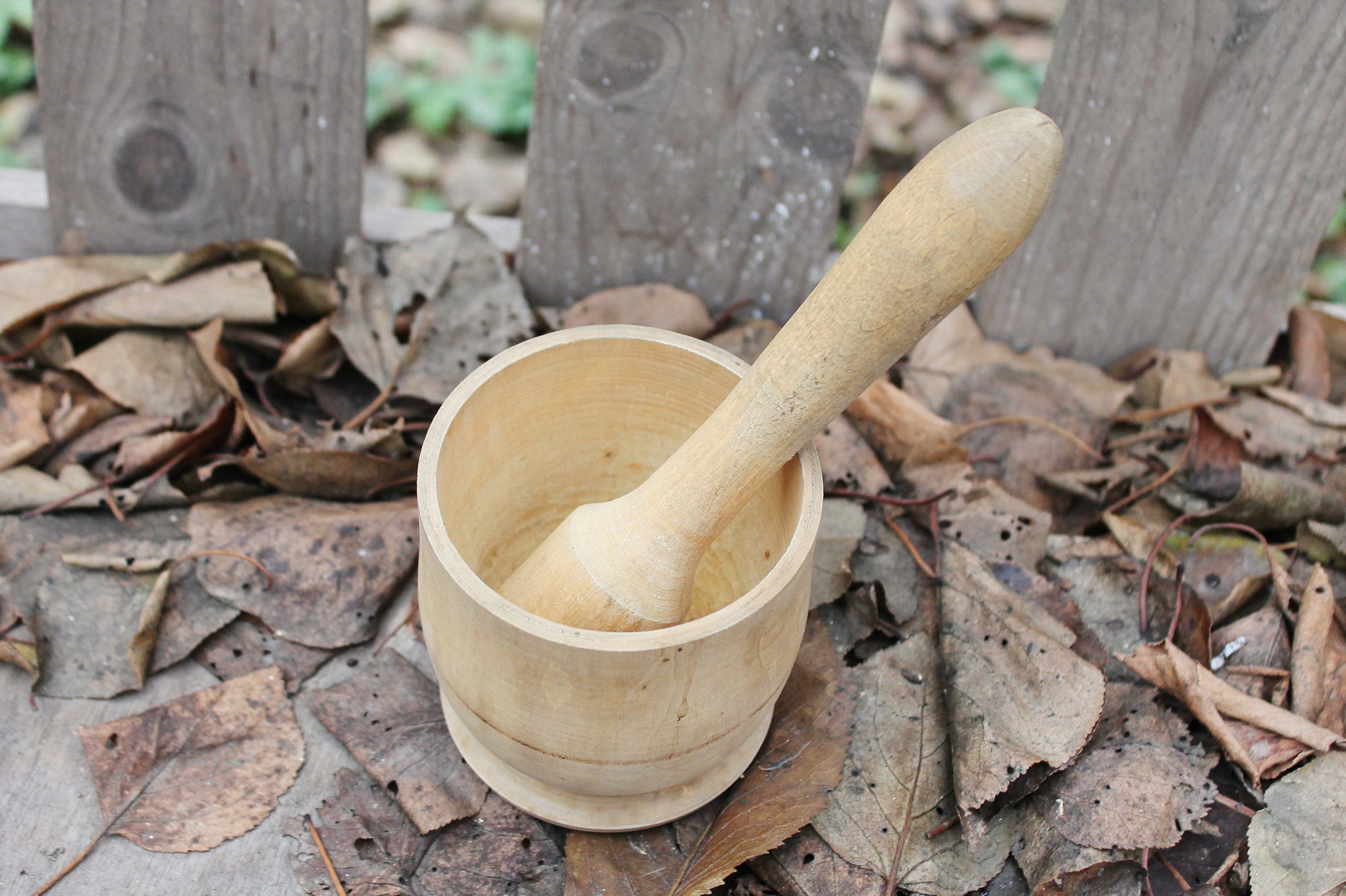 Vintage Wooden Mortar & Pestle Soviet Union USSR - Etsy