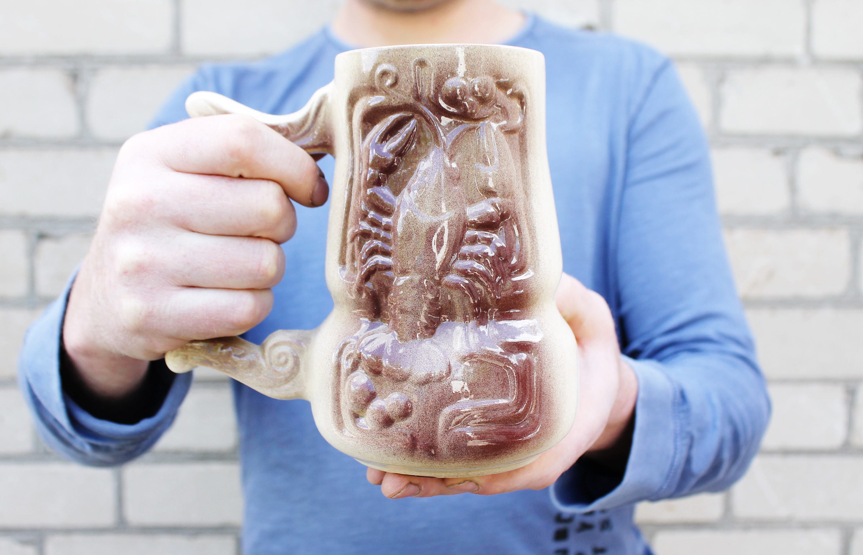 Vintage USSR Beer Mug With Cancer on It Ceramic Beer Mug - Etsy