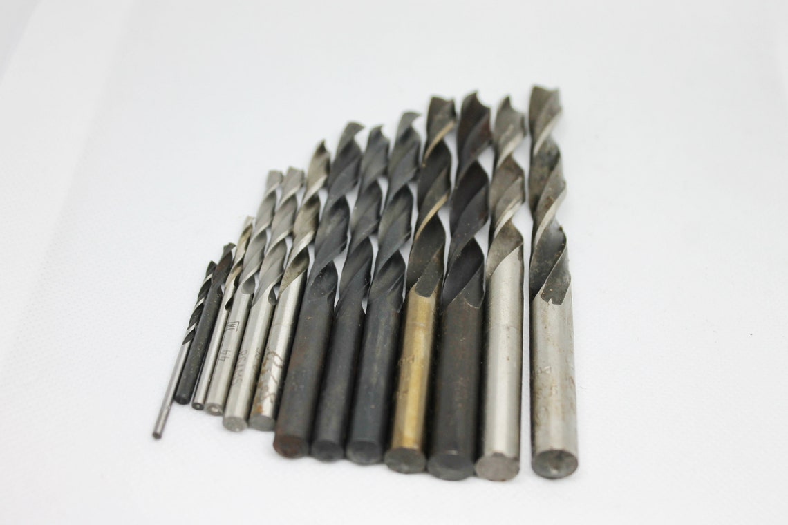 Set of 13 USSR Vintage Drill Bits Not Used Different Sizes | Etsy