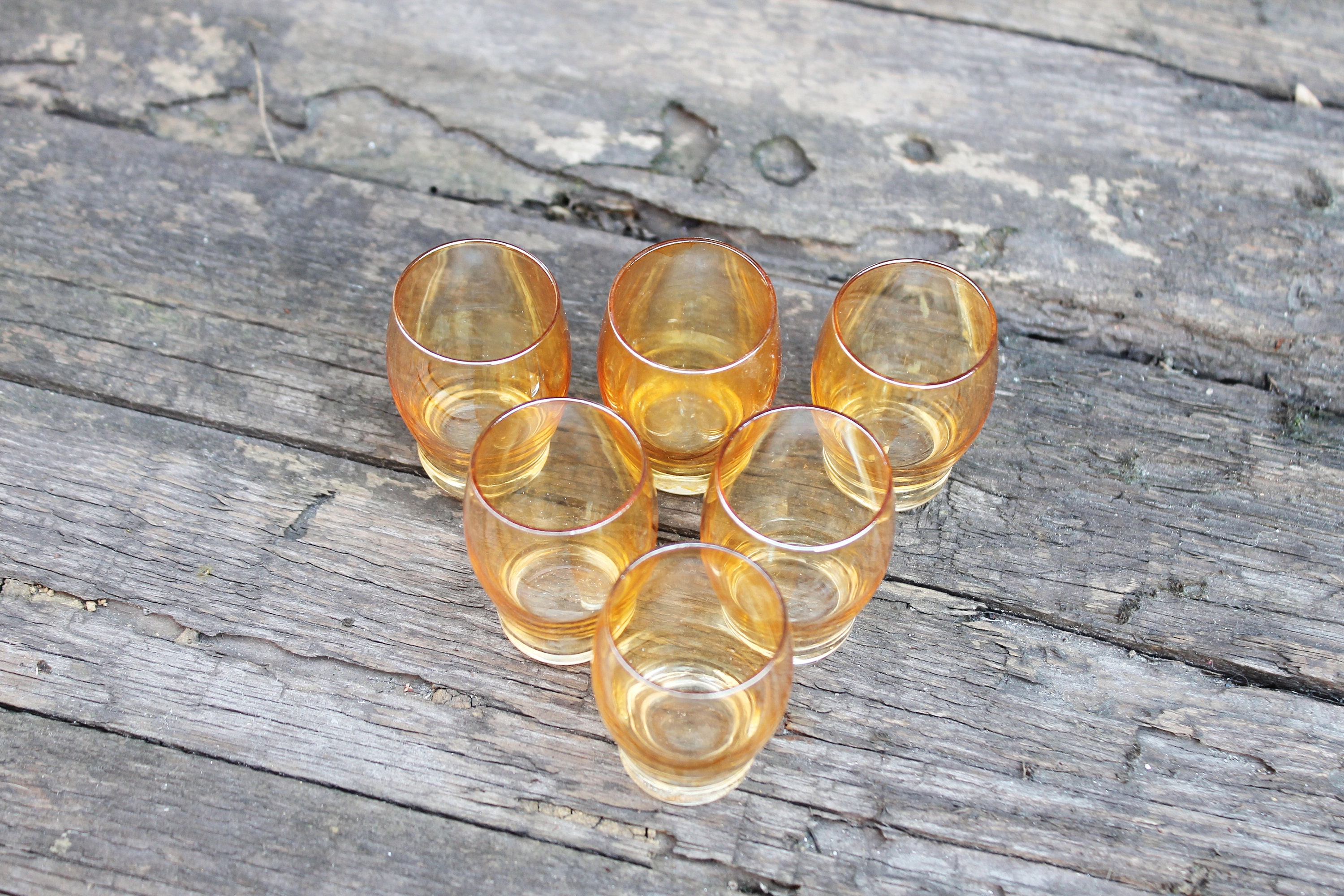 Set of Decanter and Six Mini Glasses Made of Glass - Vintage Set - USSR ...