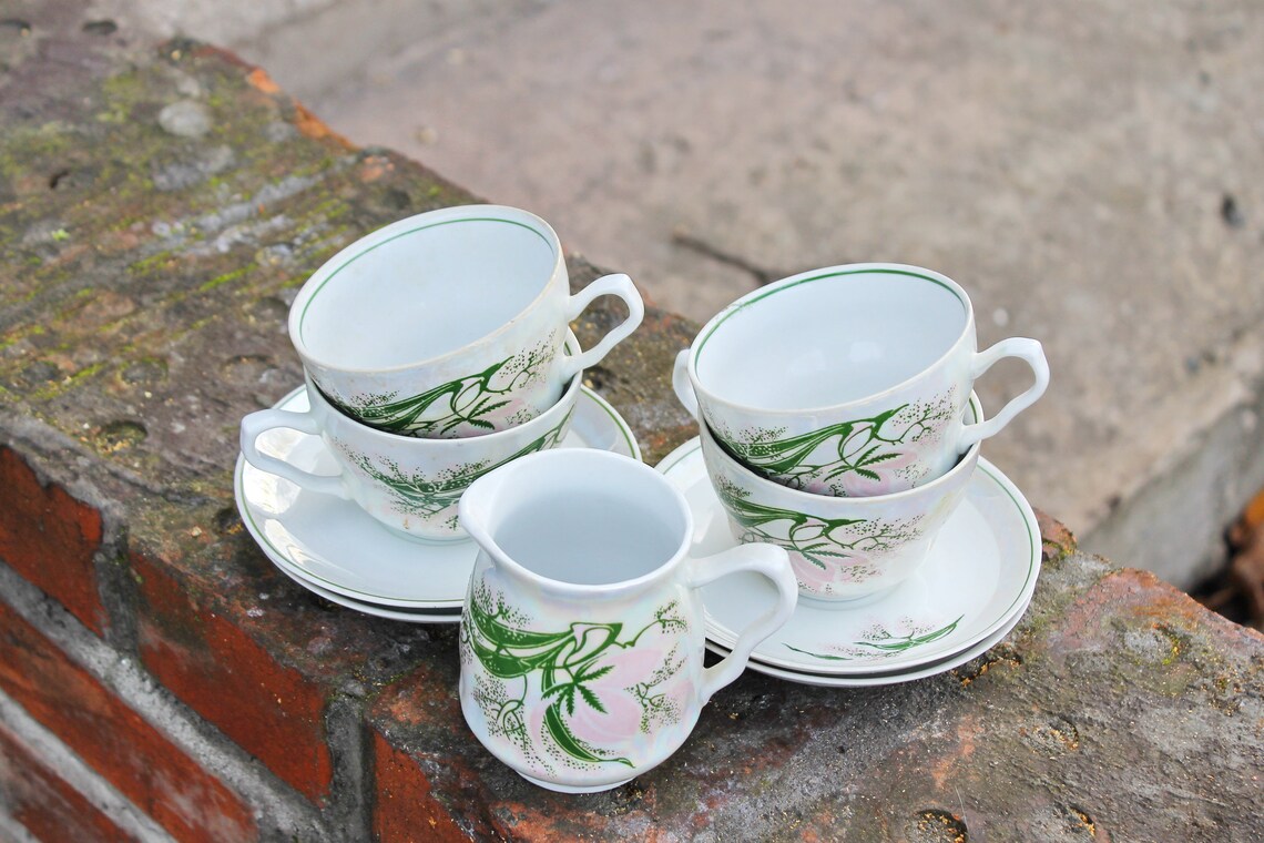 Soviet Tea Set for 4 Persons Soviet Coffee Set Soviet | Etsy