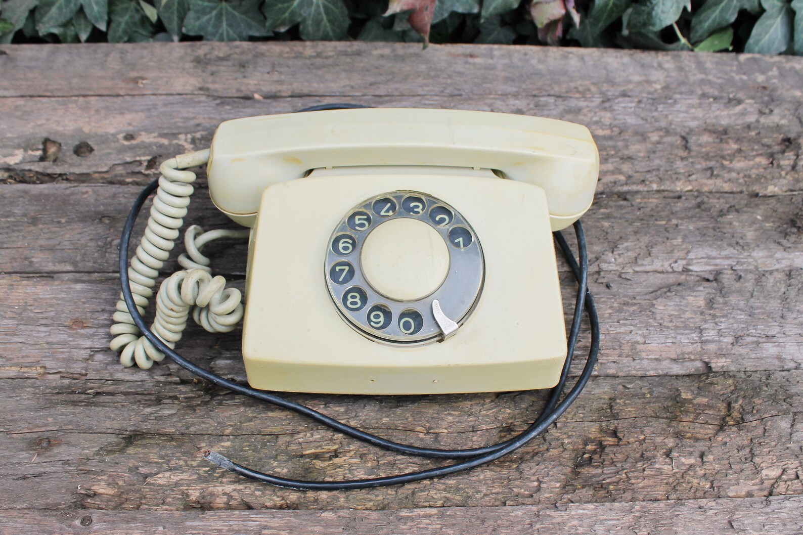 Vintage Soviet Beige Rotary Telephone Circle Dial Rotary - Etsy