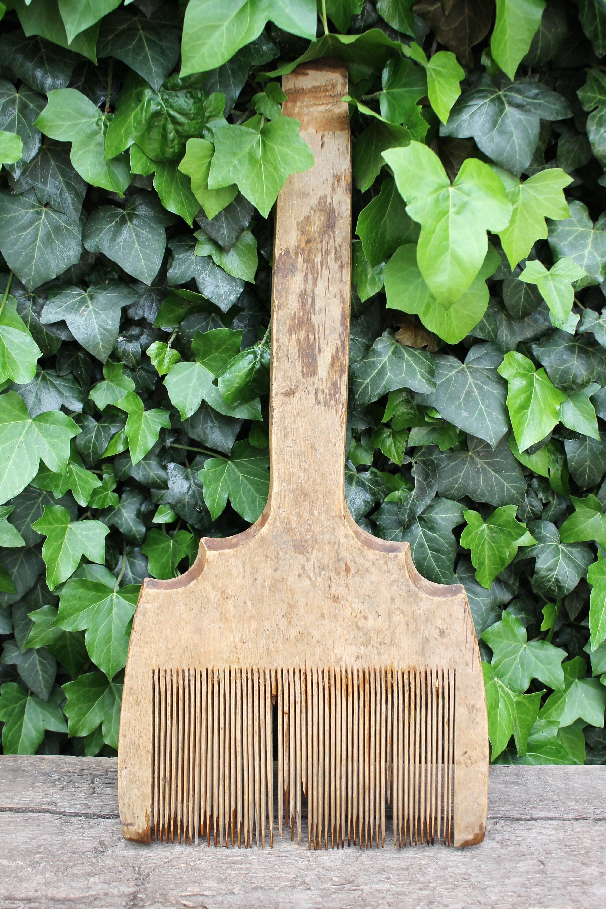 Vintage Wooden Antique Wool Comb Wooden Carder Wool - Etsy