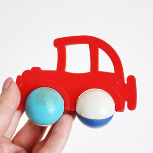 Soviet Vintage Baby Car-rattle Red or Blue 3.9 Inches - Soviet Toy ...