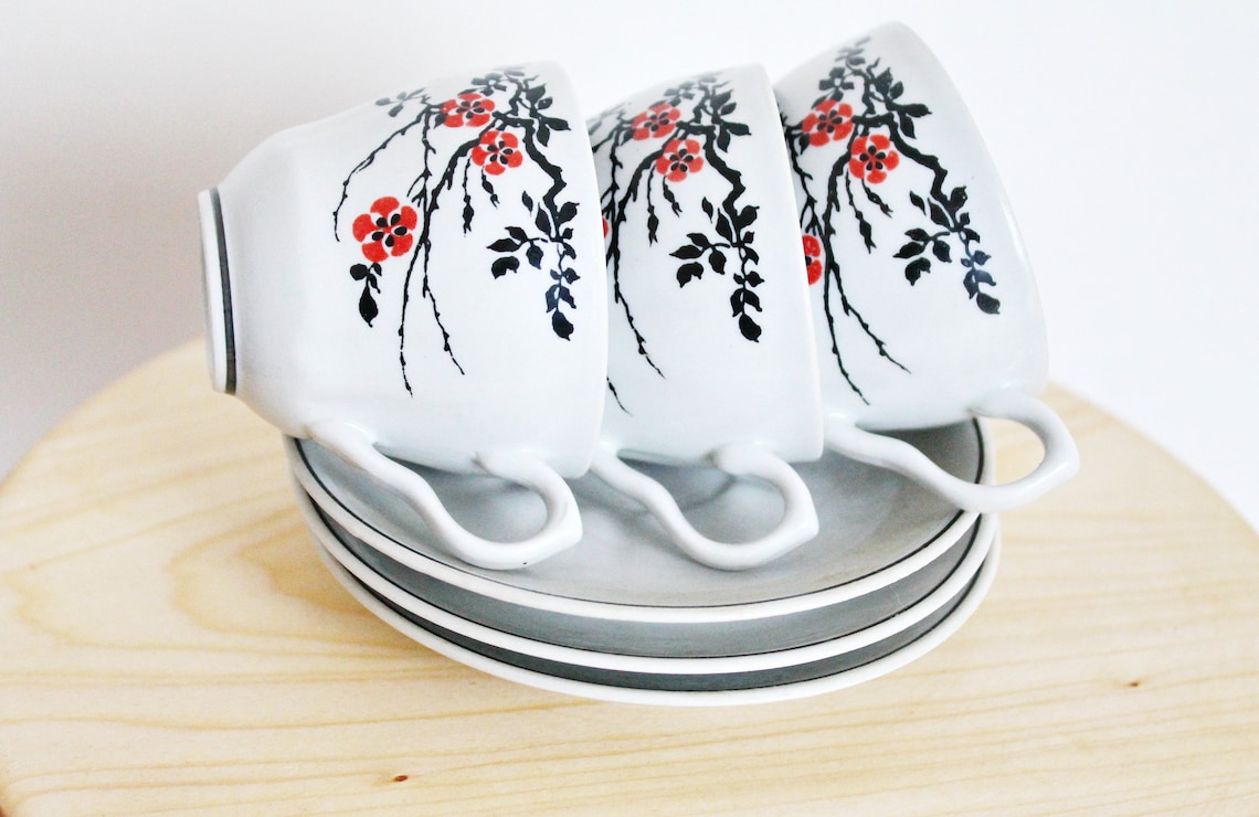 Lovely Rare Soviet Vintage Tea Set Soviet Porcelain Service - Etsy