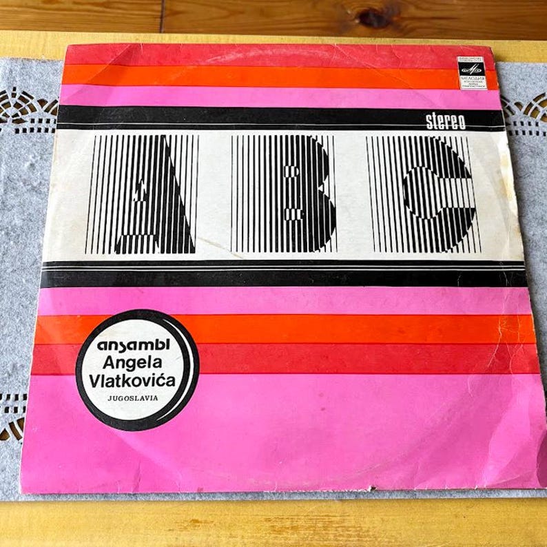 Vintage Jugoslawische Schallplatte ABC von Ansambl Angela Vlatkovića ...