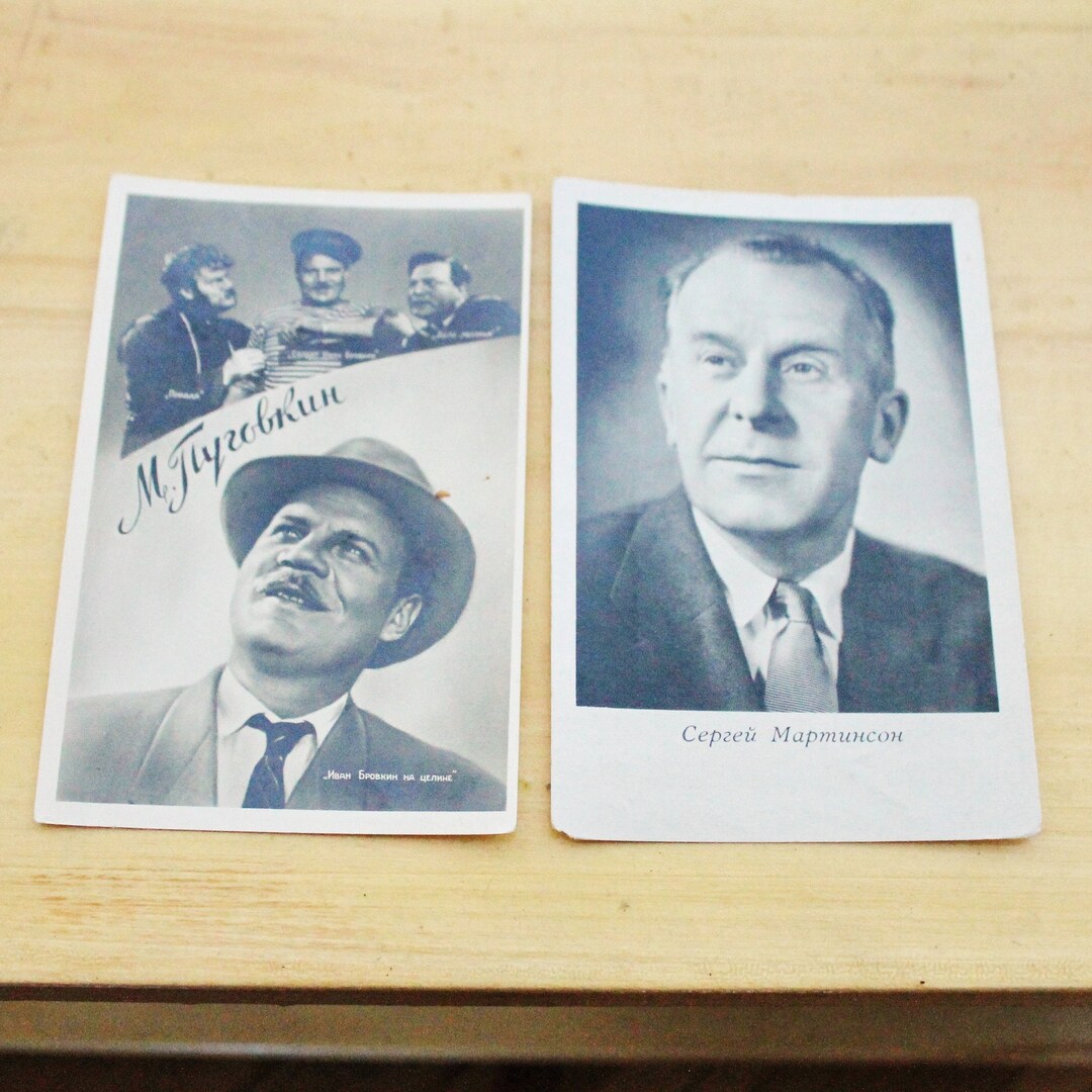 Set of 2 Vintage Postcards With Soviet Actors - USSR - Soviet ...