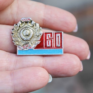 Vintage Soviet USSR Pin Badge 60 Years USSR Pin Vintage - Etsy
