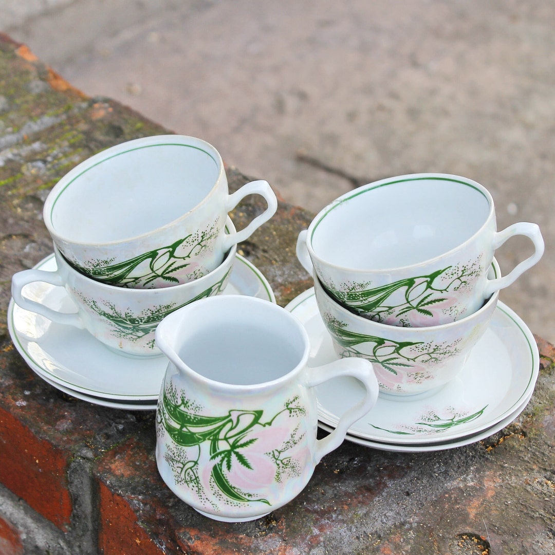 Soviet Tea Set for 4 Persons, Soviet Coffee Set, Soviet Porcelain ...