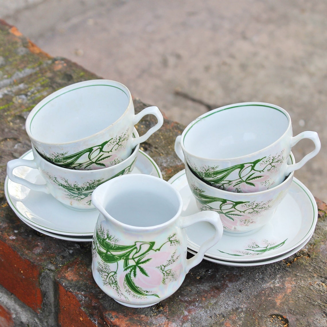 Soviet Tea Set for 4 Persons Soviet Coffee Set Soviet - Etsy