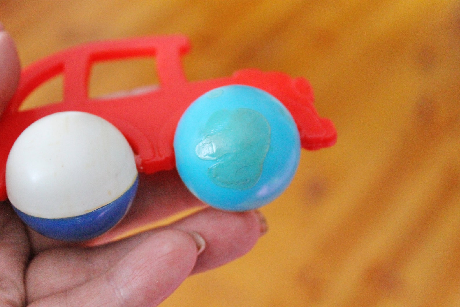 Soviet Vintage Baby Car-rattle Red or Blue 3.9 Inches - Soviet Toy ...
