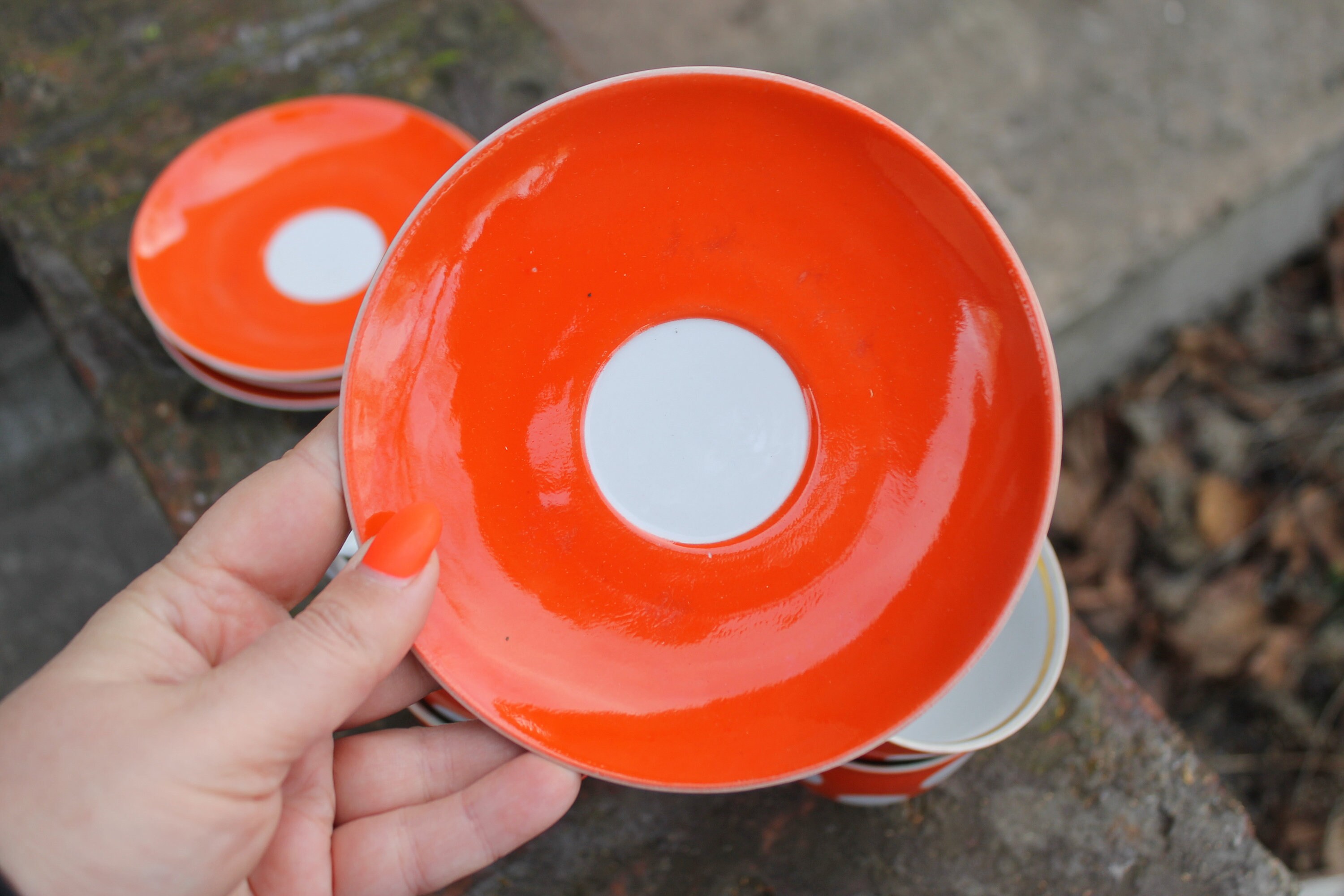 Soviet Polka Dot Vintage Tea-coffee Set Soviet Porcelain - Etsy