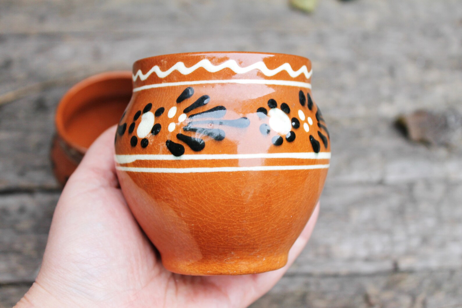 Set of Two Old Ceramic Pottery Vintage Clay Pots - Old Brown Pots ...