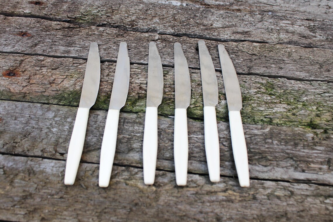 Soviet Vintage Knives Set of 6 Stainless Steel USSR Era 1970s - Etsy