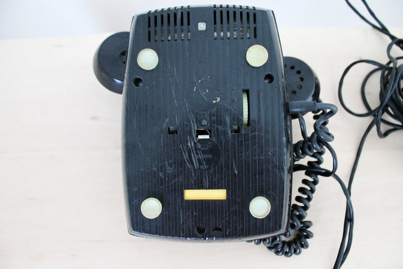Vintage Rotary Black Telephone From USSR - Circle Dial Rotary Phone ...
