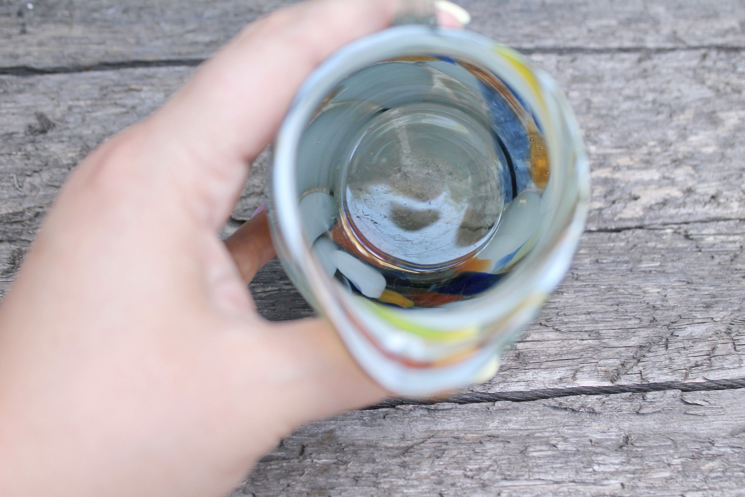 Multi Color Glass Pitcher Vintage Home Decoration Vintage - Etsy