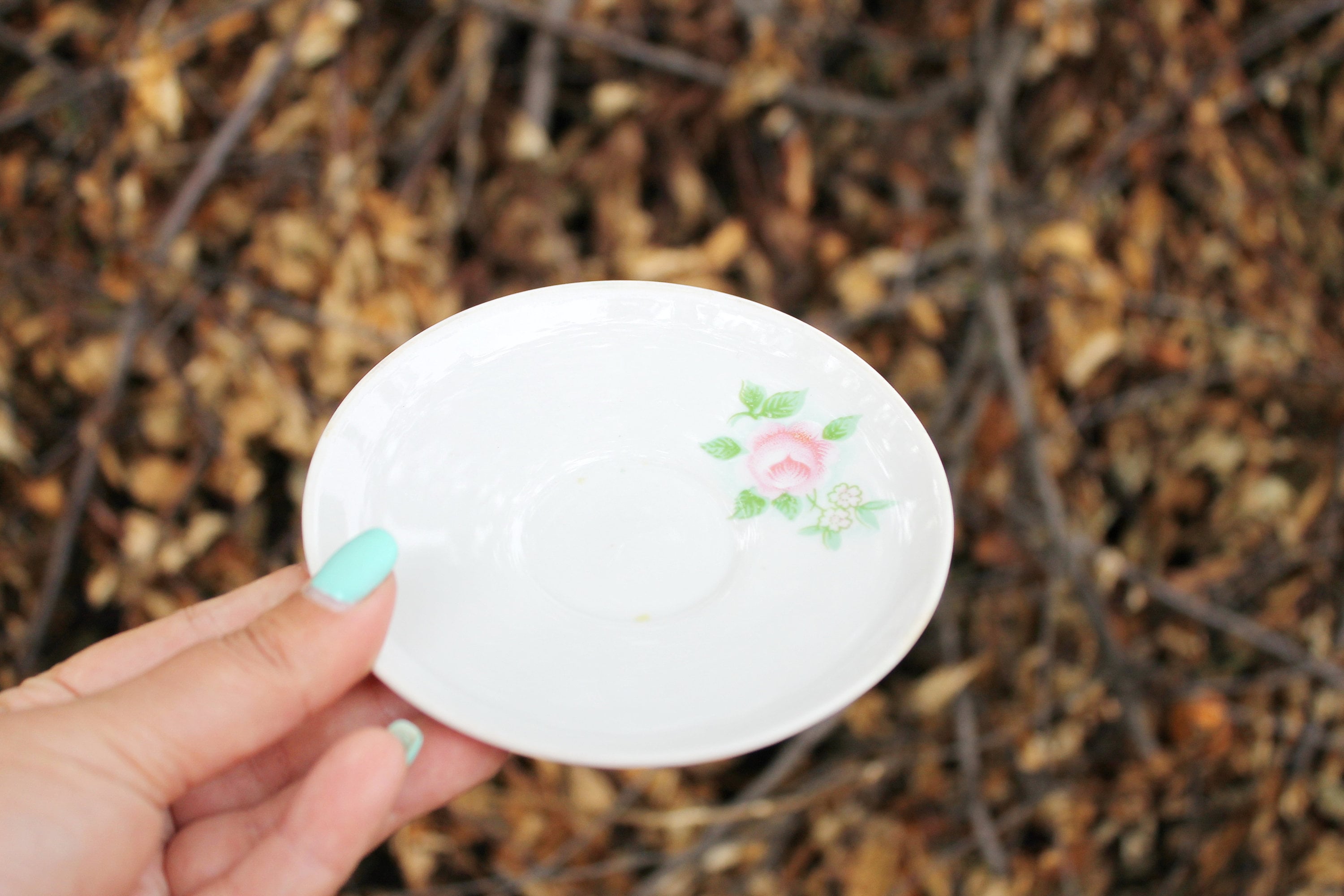 Set of 3 USSR Vintage Ceramic Saucers From Servise - Beautiful Soviet ...