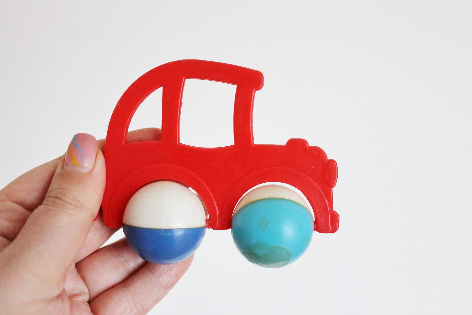 Soviet Vintage Baby Car-rattle Red or Blue 3.9 Inches - Soviet Toy ...