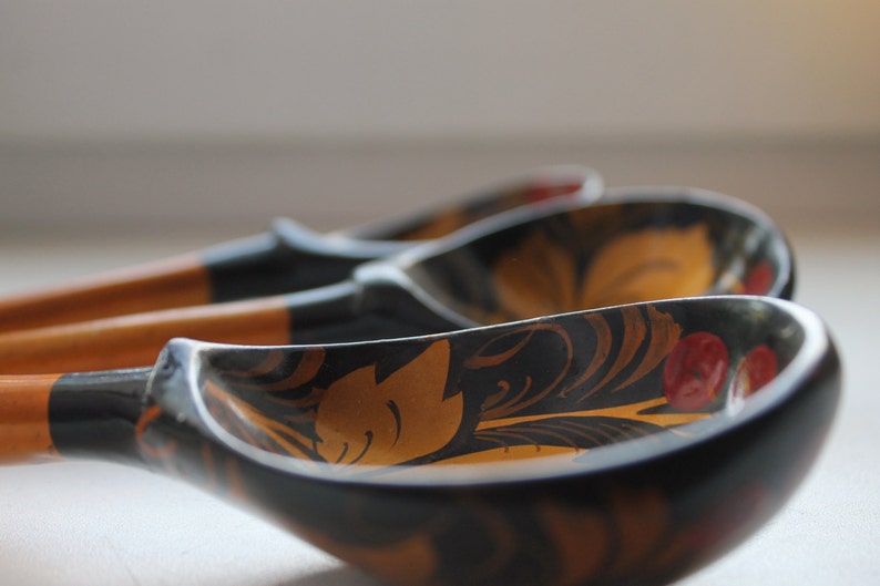 Set of 3 Vintage Soviet Wooden Spoons Soviet Cutlery. - Etsy