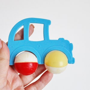 Soviet Vintage Baby Car-rattle Red or Blue 3.9 Inches - Soviet Toy ...