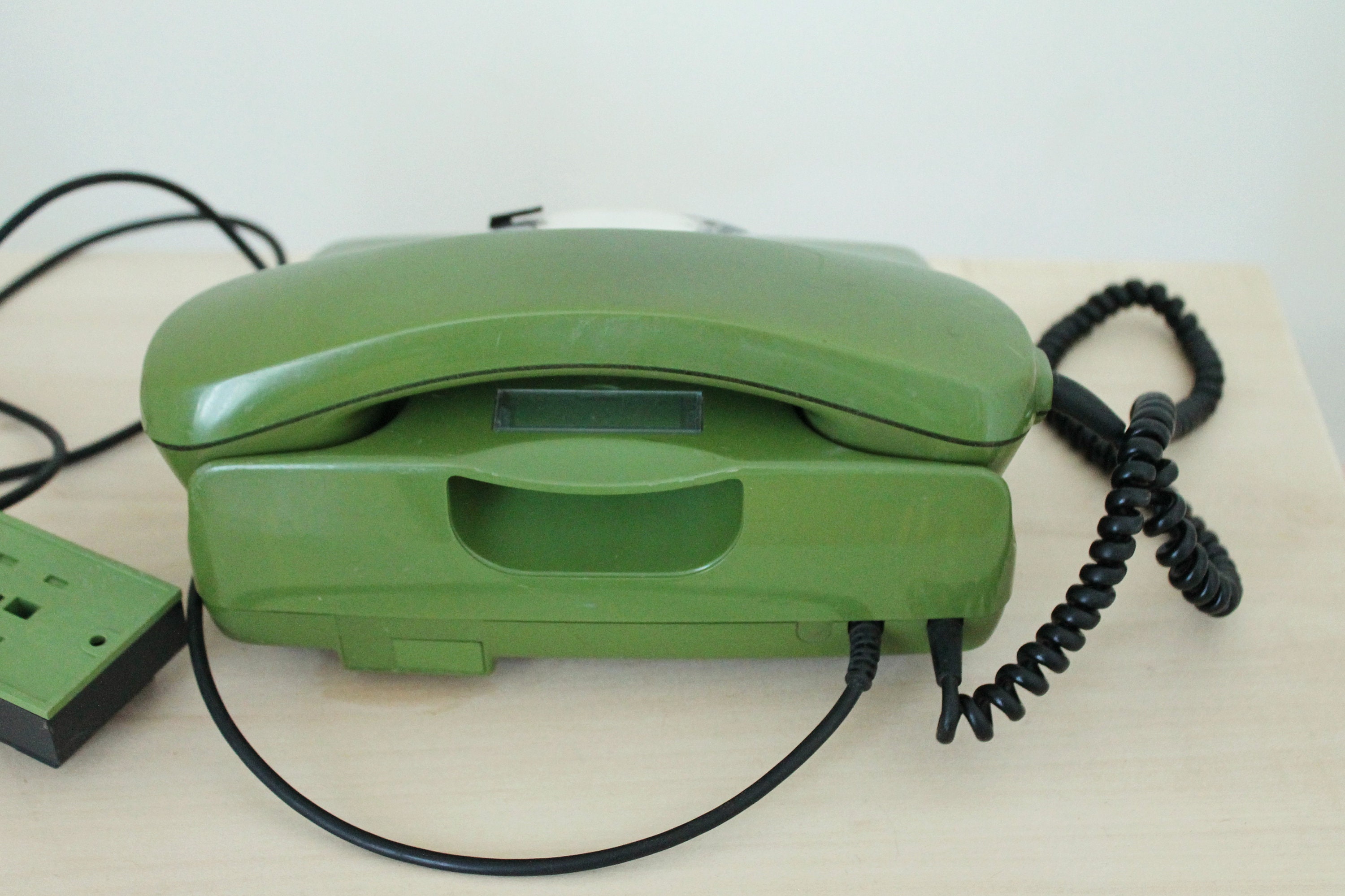 Vintage Soviet Rotary Green Telephone - Circle Dial Rotary Phone ...