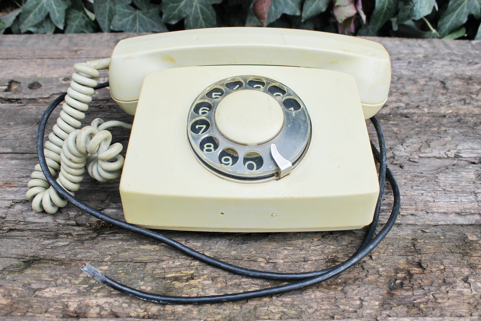 Vintage Soviet Beige Rotary Telephone Circle Dial Rotary - Etsy