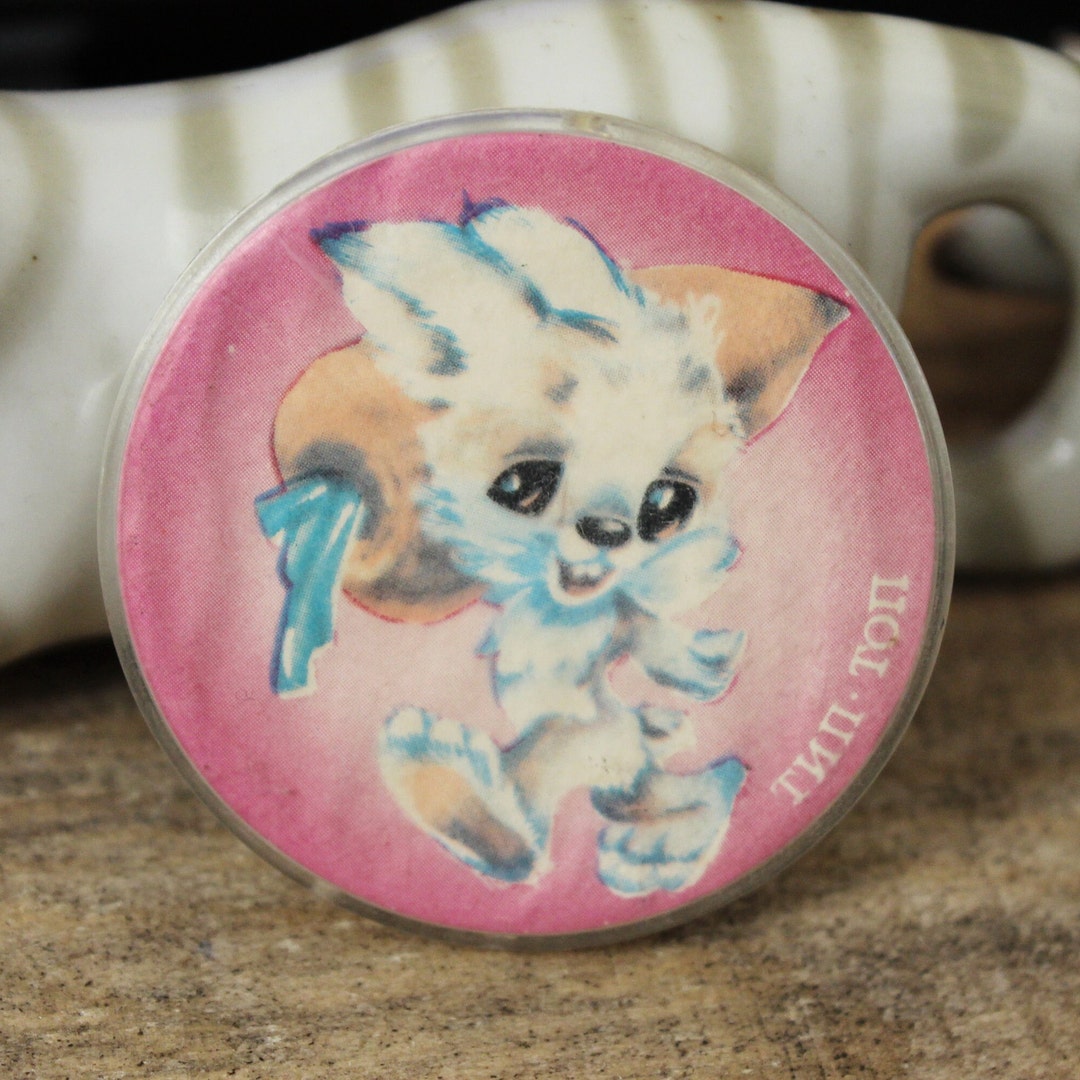 Children's Round Plastic Pin Badge With Hare 2.2 Inches - Cartoon Hero ...